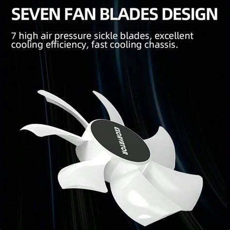 pc case fan 120mm 12v rgb cyclic mirror light effect for desktop