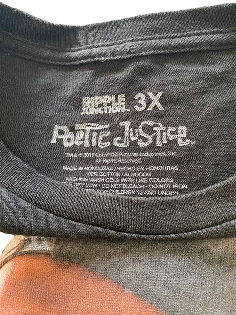 Tupac Shakur 2Pac Black 3XL T Shirt Poetic Justice Gem