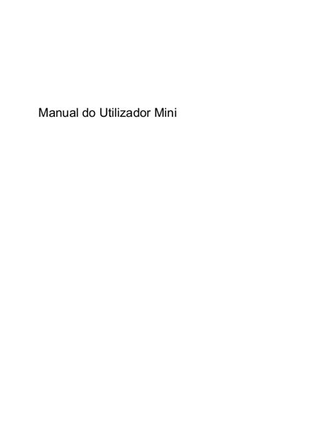 Hp COMPAQ MINI 735EQ COMPAQ MINI 730EA MINI 1199EA COMPAQ MINI 730EQ MINI 1199EQ User Manual