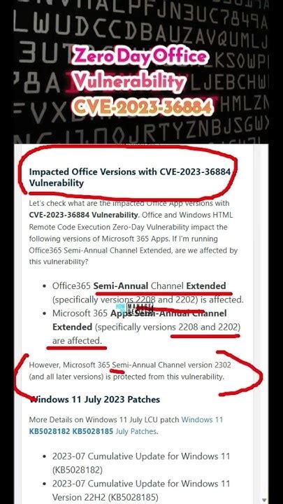 Zero Day Office Vulnerability CVE-2023-36884 without a FIX until now - YouTube