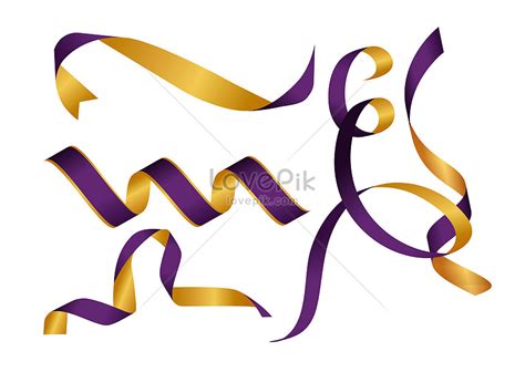 보라색과 금색 리본 이미지 Hd 골드 럭셔리 스크롤 배경 사진 무료 다운로드 Lovepik