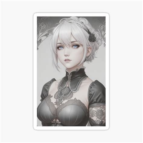 2B Nier Automata Sticker For Sale By Edward1ge Redbubble