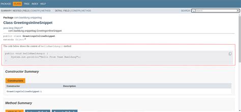 Code Snippets In Java Api Documentation Baeldung