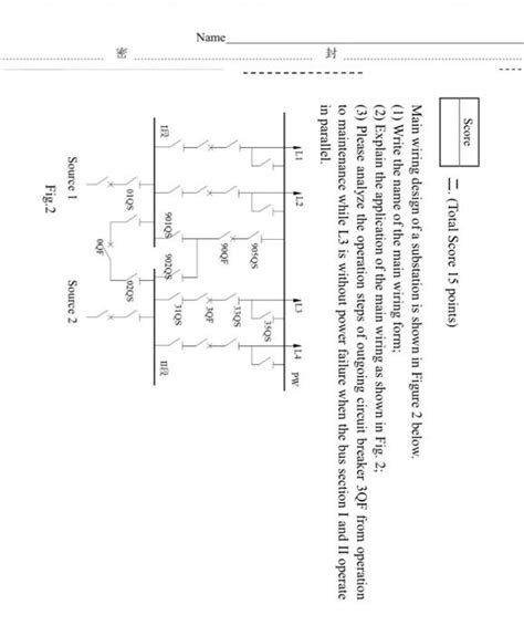 Solved Main Wiring Design Of A Substation Is Shown In Figure