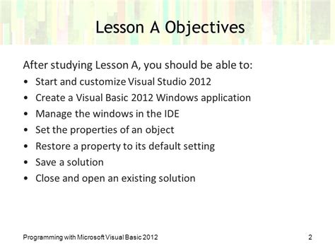Programming With Microsoft Visual Basic Chapter An Introduction