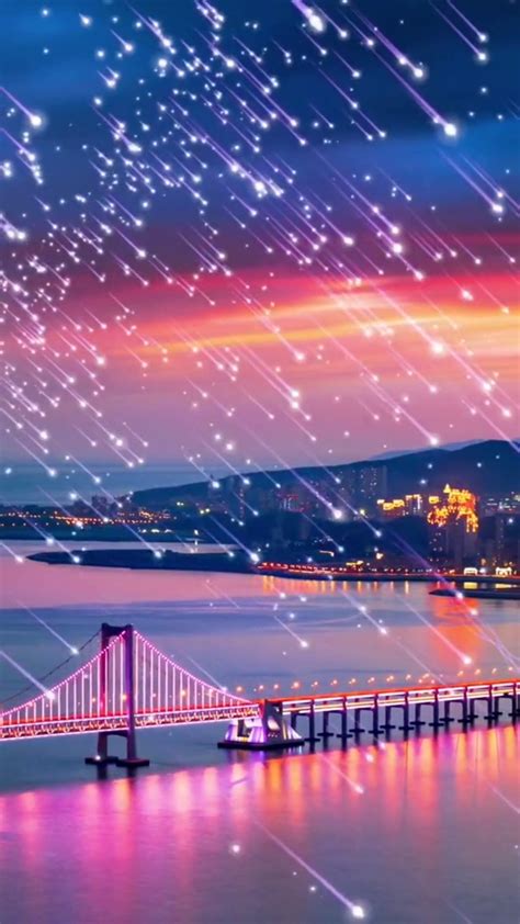 唯美城市流星 风景手机动态壁纸 风景手机壁纸下载 元气壁纸