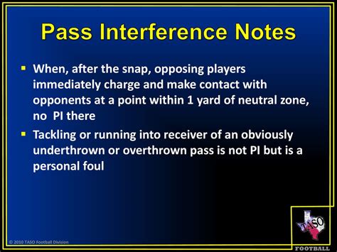 Pass Interference Football Ppt Download
