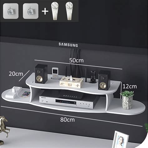 Kệ Wifi Router Kệ Tivi đầu Thu 2 Tầng Treo Tường Kw2 Chất Liệu Bền đẹp Cho Căn Phòng Gọn Gàng