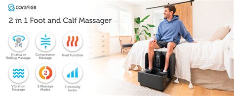 Comfier 2 In 1 Foot Massager Machine And Ottoman Foot Rest Shiatsu Foot