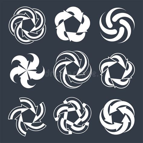 Arrows Abstract Loop Symbols Vector Conceptual Pictogram Template