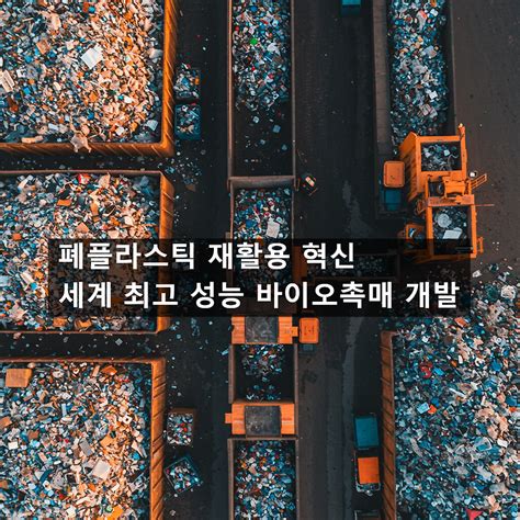 폐플라스틱 재활용 혁신 세계 최고 성능 바이오촉매 개발
