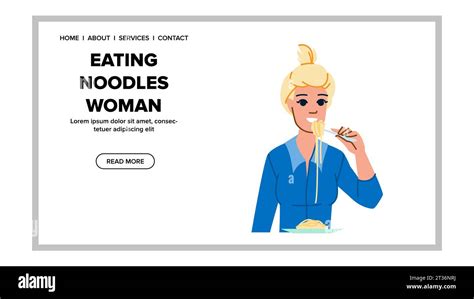 Japanese Eating Noodles Woman Vector Stock Vector Image And Art Alamy