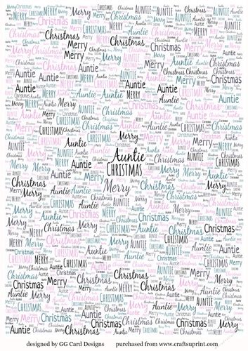 Merry Christmas Auntie Bp Cup12632413315 Craftsuprint