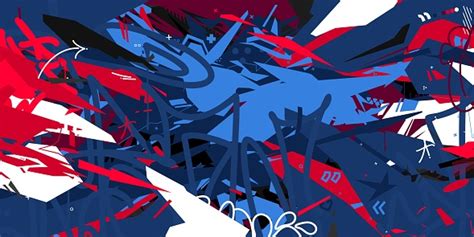 미래 지향적 인 사이버 펑크 스타일 다채로운 추상 도시 거리 예술 낙서 벡터 일러스트 레이 션 템플릿 배경 개념에 대한 스톡 벡터 아트 및 기타 이미지 Istock