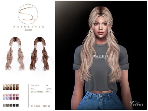 Double Long Braid Hair 020623 Velour The Sims Guide