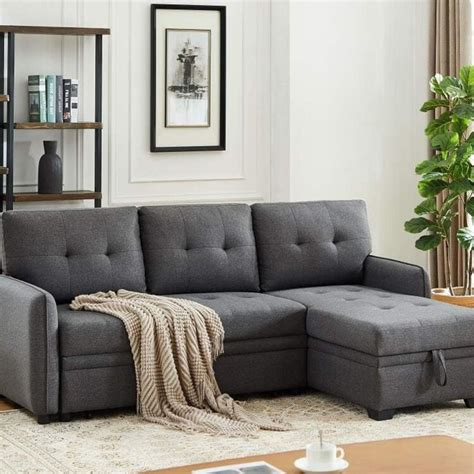 Infini Furnishings Reversible Sectional Sofa With Storage Chaise Set