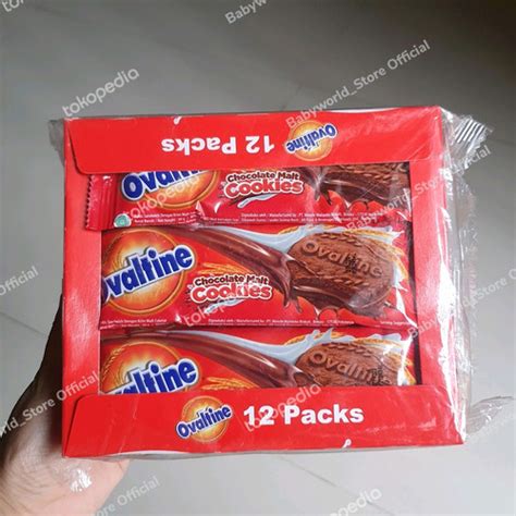 Jual Ovaltine Cookies Chocolate Malt Biskuit Coklat Isi 12 Pack