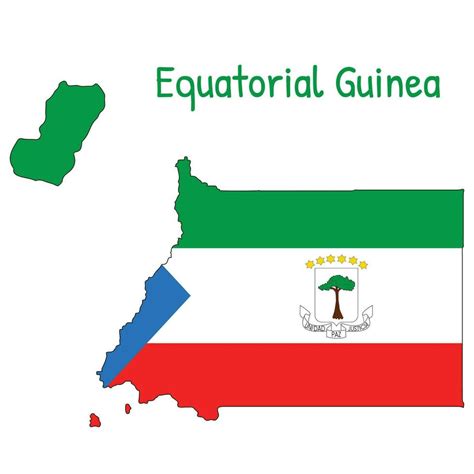 Equatorial Guinea National Flag Shaped As Country Map 33886451 Vector