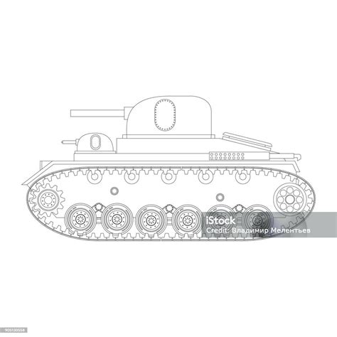군 기갑된 탱크입니다 제 2 차 세계 대전의 자동화 한 육군 차량입니다 타워에는 기관총 총와 World War Ii에 대한 스톡 벡터 아트 및 기타 이미지 Istock