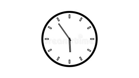 Round Clock With Rotating Animated Arrows Animation Stock Footage