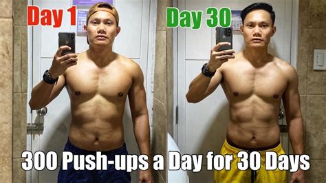 300 PUSH UPS A DAY FOR 30 DAYS Results Featuring Different Push Up