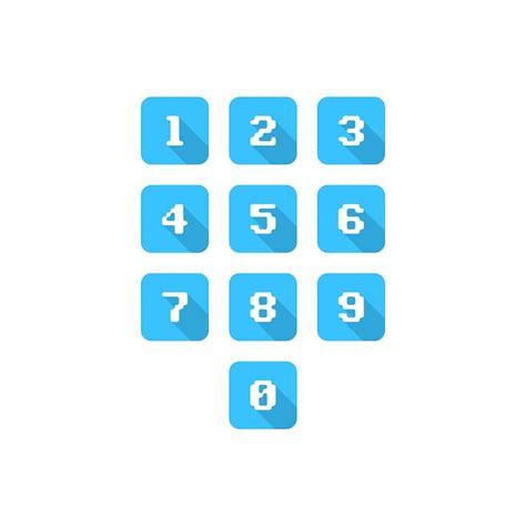 Premium Vector Set Of Number Icons 09 Pixel Numbers Vector Illustration