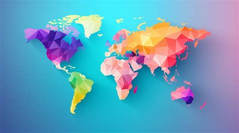 Mapa Del Mundo Para Diapositivas De Powerpoint O Escritorio De Fondo Foto Premium