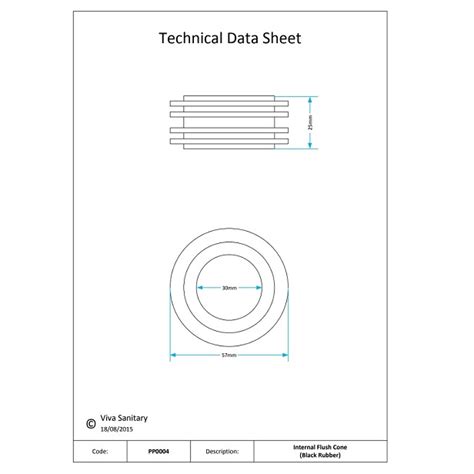 Internal Flush Cone Black Plumb Spares Direct
