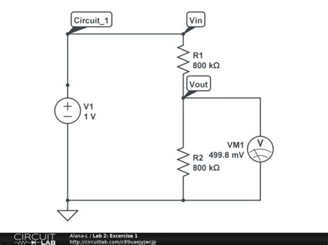 Lab 2 Excercise 1 CircuitLab