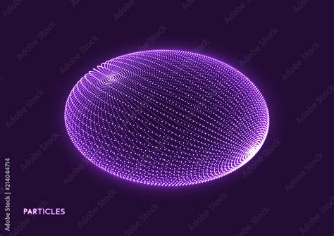 Ellipse Connection Structure Geometric Shape For Design Molecular Grid In Technology Style
