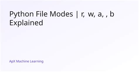 Python File Modes R W A B Explained