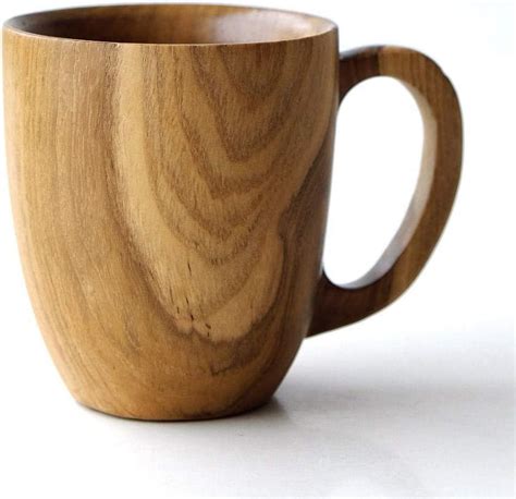 Jp 木製コーヒーカップ 手作り おしゃれ 耐熱 割れにくい ポータブル 手作り木製コップ 木製カップ キャンプ