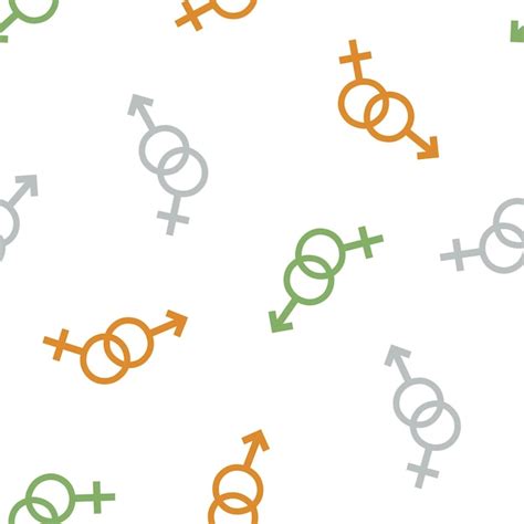 Premium Vector Seamless Pattern With Colorful Gender Sign