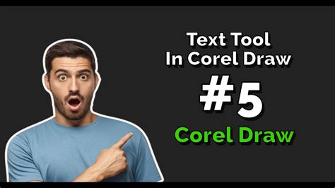 coreldraw text tool tutorial youtube