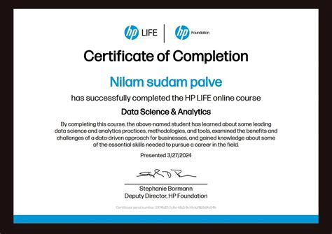 Nilam Palve On Linkedin I Have Successfully Completed My Hp Life