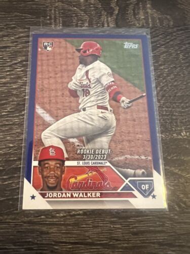 2023 Topps Update JORDAN WALKER RC Debut Royal Blue Cardinals US122 EBay