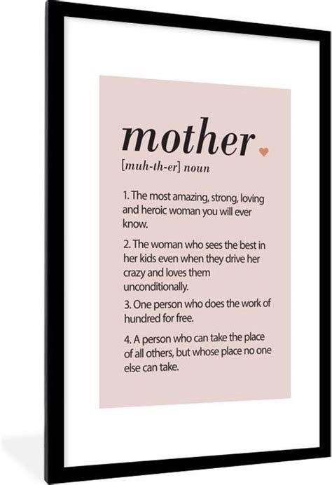 Fotolijst Inclusief Poster Posterlijst X Cm Posters Woordenboek Mother Bol