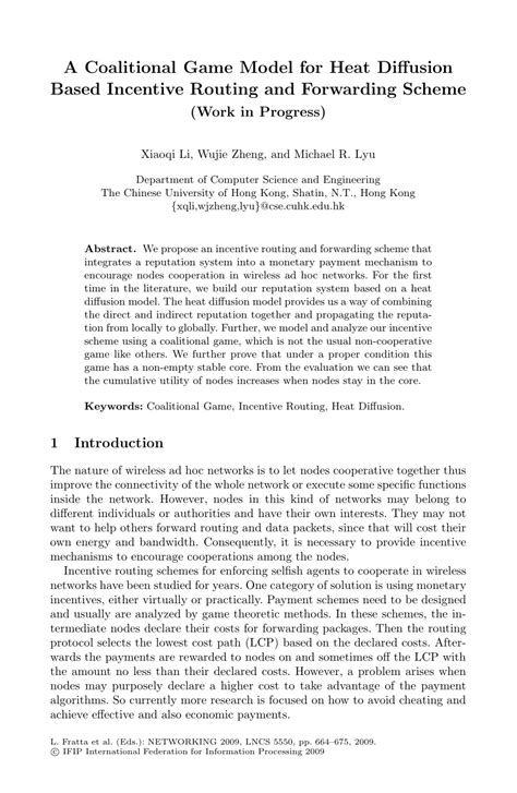 pdf a coalitional game model for heat diffusion based incentive