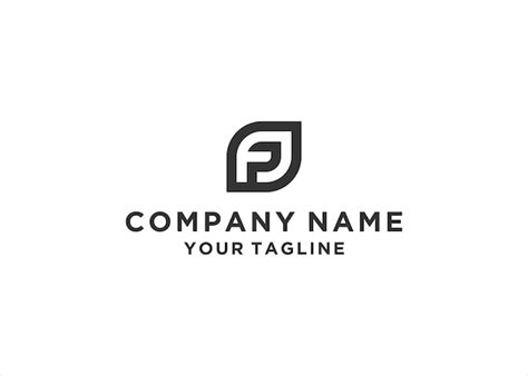 Lettre Initiale Fp Pf Logo Design Illustration Vectorielle Vecteur