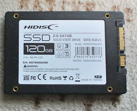 Yahooオークション Hidisc 25インチ 120gb 7mm Hdssd120gjp3 使用