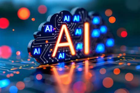 Neon Lit Ai Logo In A Futuristic Setting Representing Artificial Intelligence And Digital