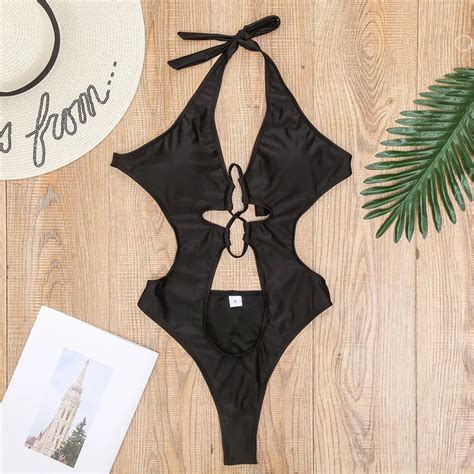 Sadi Hollow Out One Piece Swimwear Women Swim Wear Off Shoulder Bikini