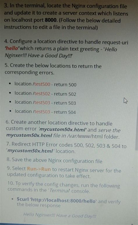 1 Configure Nginx To Customise Error Page For