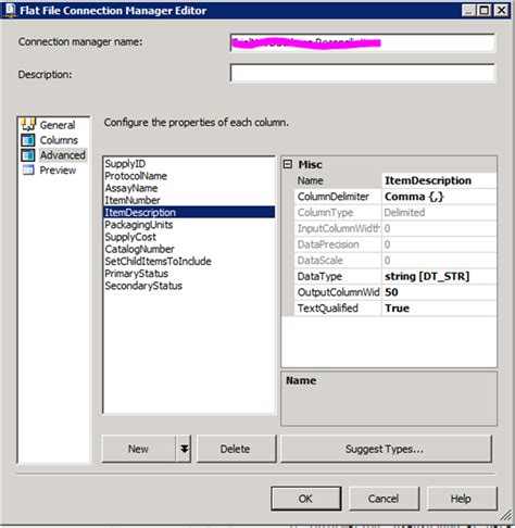 Sql Server 2008 Flat File Connection Manager Text Qualifier Setup Ssis Stack Overflow