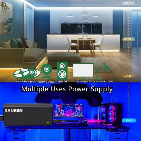 Fuente de alimentación de 12 V 5 A para tira de luces LED adaptador de