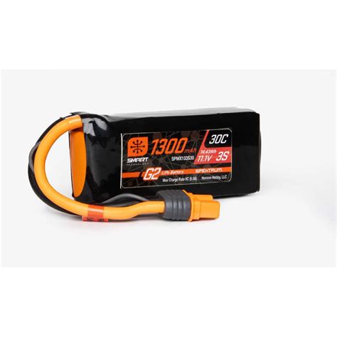 11 1v 1300mah 3s 30c Smart G2 Lipo Battery Ic3 Spektrum
