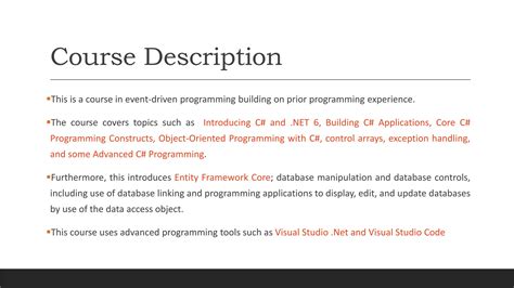 Event Driven Programming Course Outlinepptx