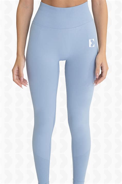 Light Blue Legging Seamless Scrunchy Pulse Fitness Wear