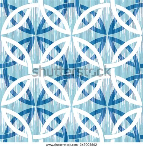 Interlocking Circles Pattern Seamless Vector Background Stock Vector Royalty Free 367005662
