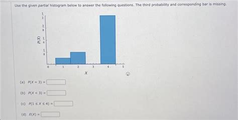 solved use the given partial histogram below to answer the
